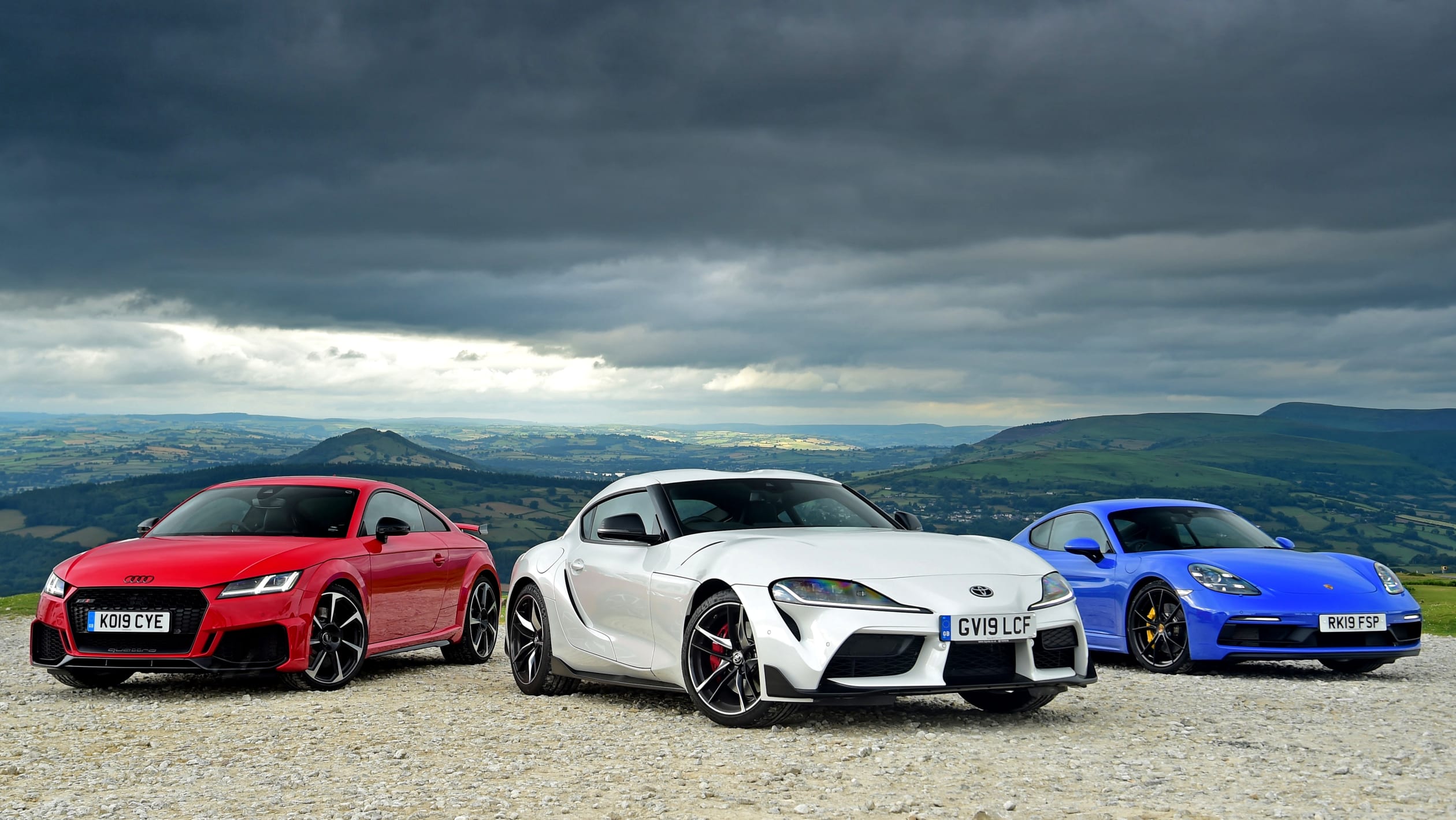 Toyota Supra vs Audi TT RS vs Porsche 718 Cayman S | Auto Express