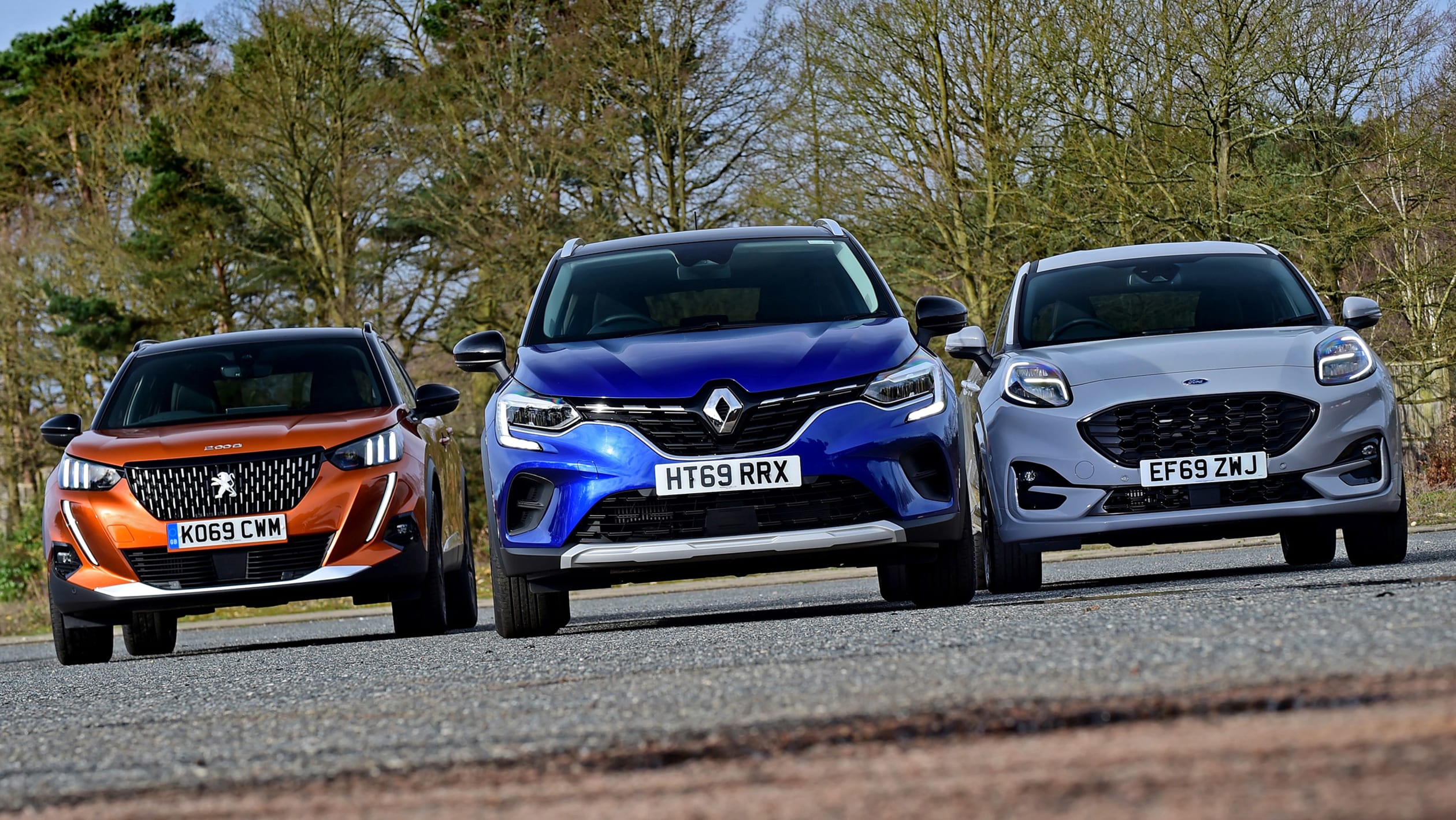 Renault Captur vs Ford Puma vs Peugeot 2008 - pictures | Auto Express