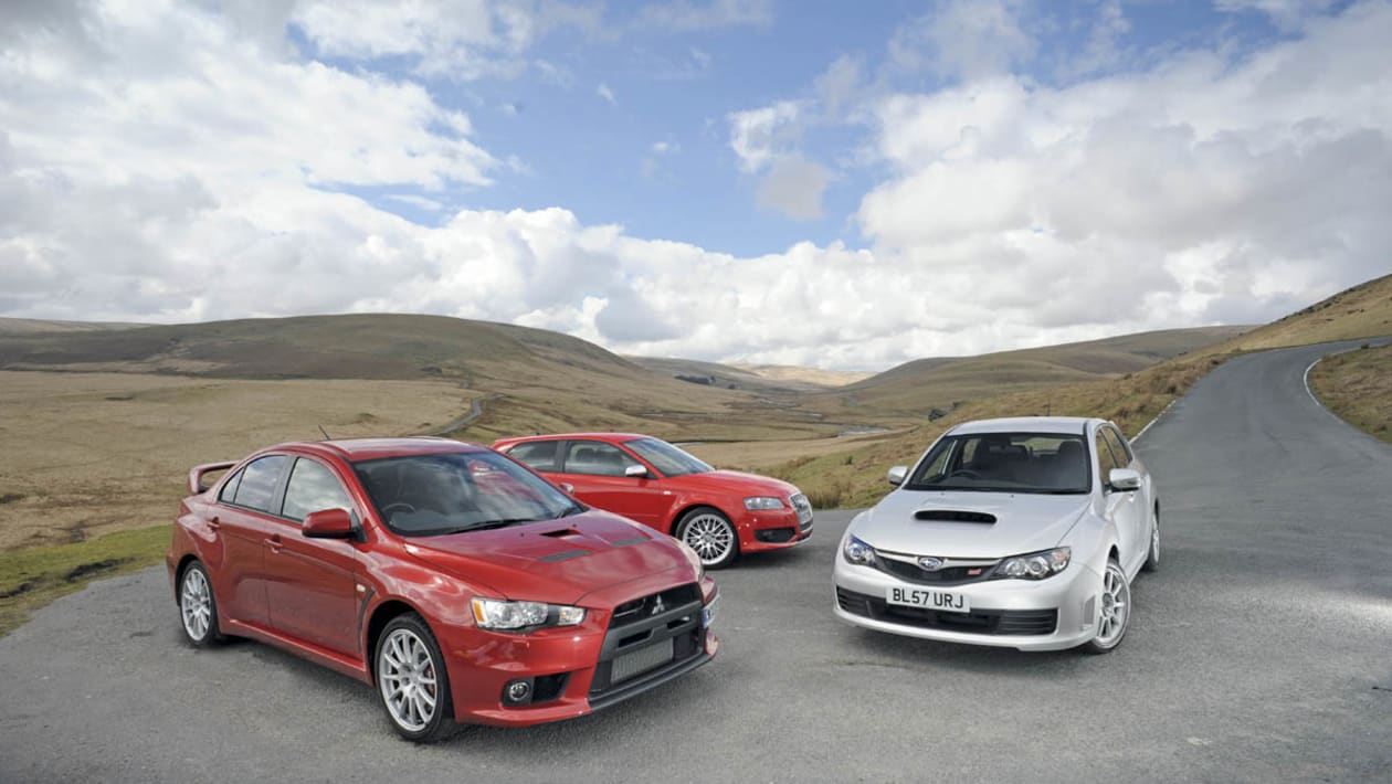 Mitsubishi Evo X vs Audi S3 vs Subaru Impreza WRX STI: 2008 group test ...