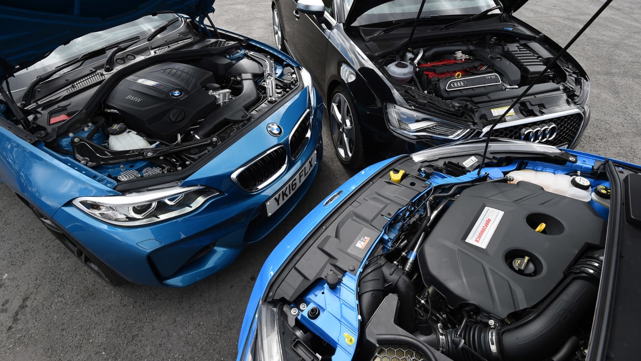 BMW M2 vs Ford Focus RS vs Audi RS3 - pictures | Auto Express