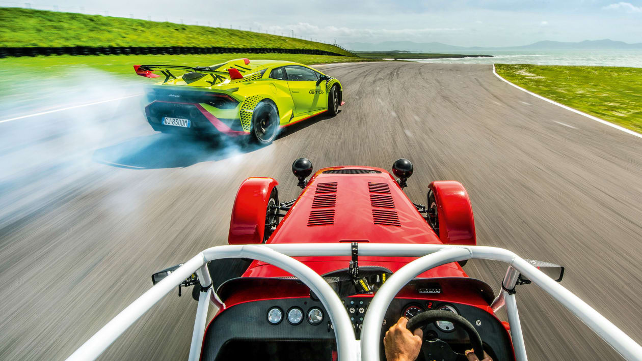 Lamborghini Huracán STO v Caterham Seven 420 Cup – pictures | evo