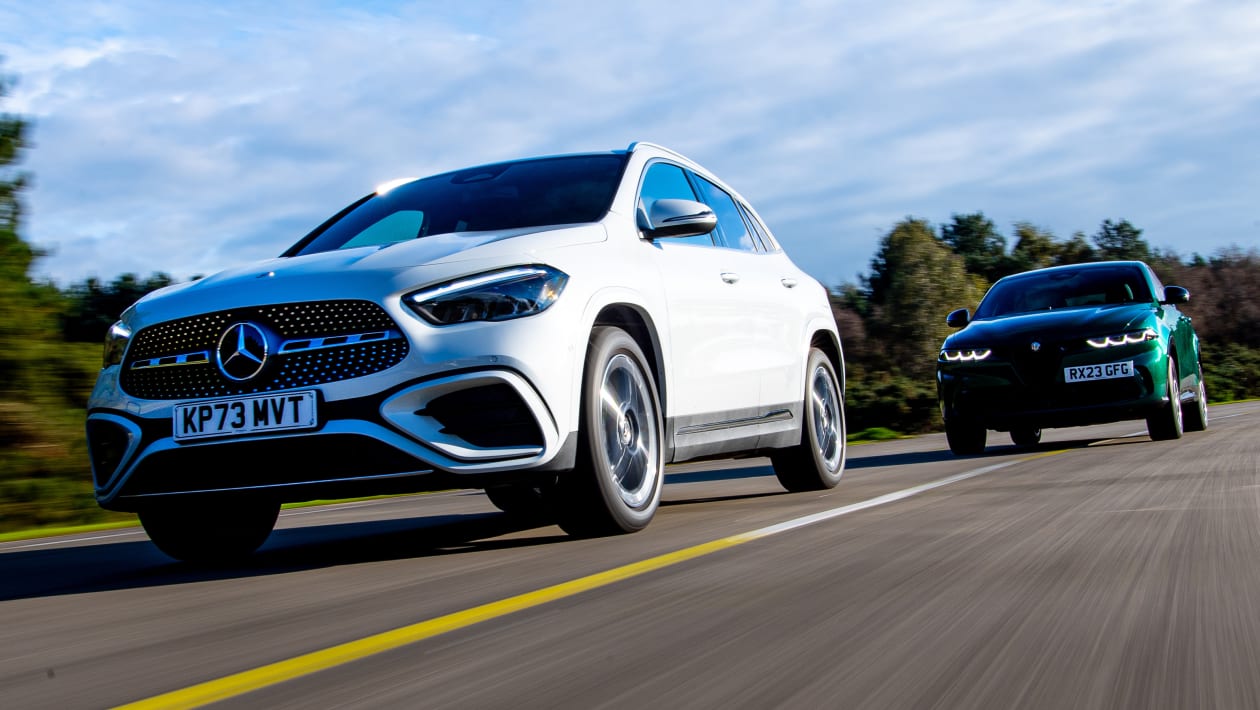 Mercedes GLA vs Alfa Romeo Tonale 2024 twin test: premium plug-in ...