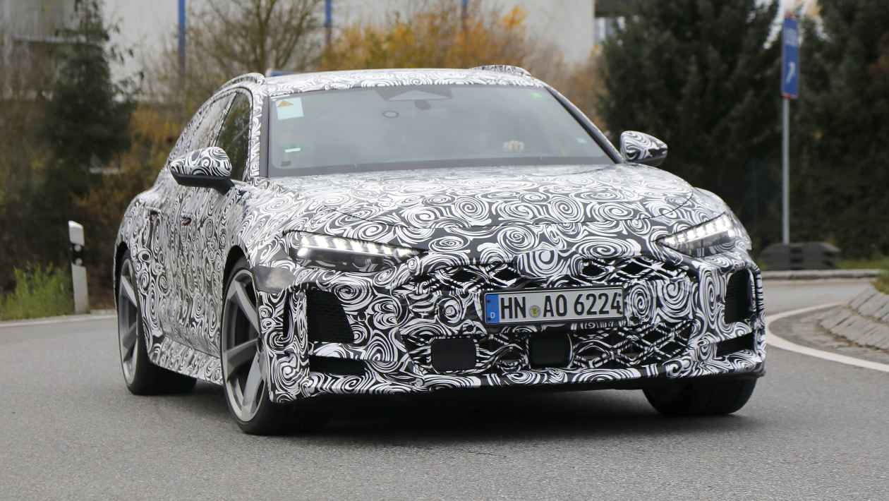 Audi RS5 Avant and saloon spied testing: 500bhp of V6 hybrid power ...