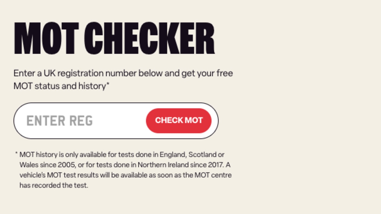 Free MoT Checker | Instantly check your MoT history & status | Auto Express