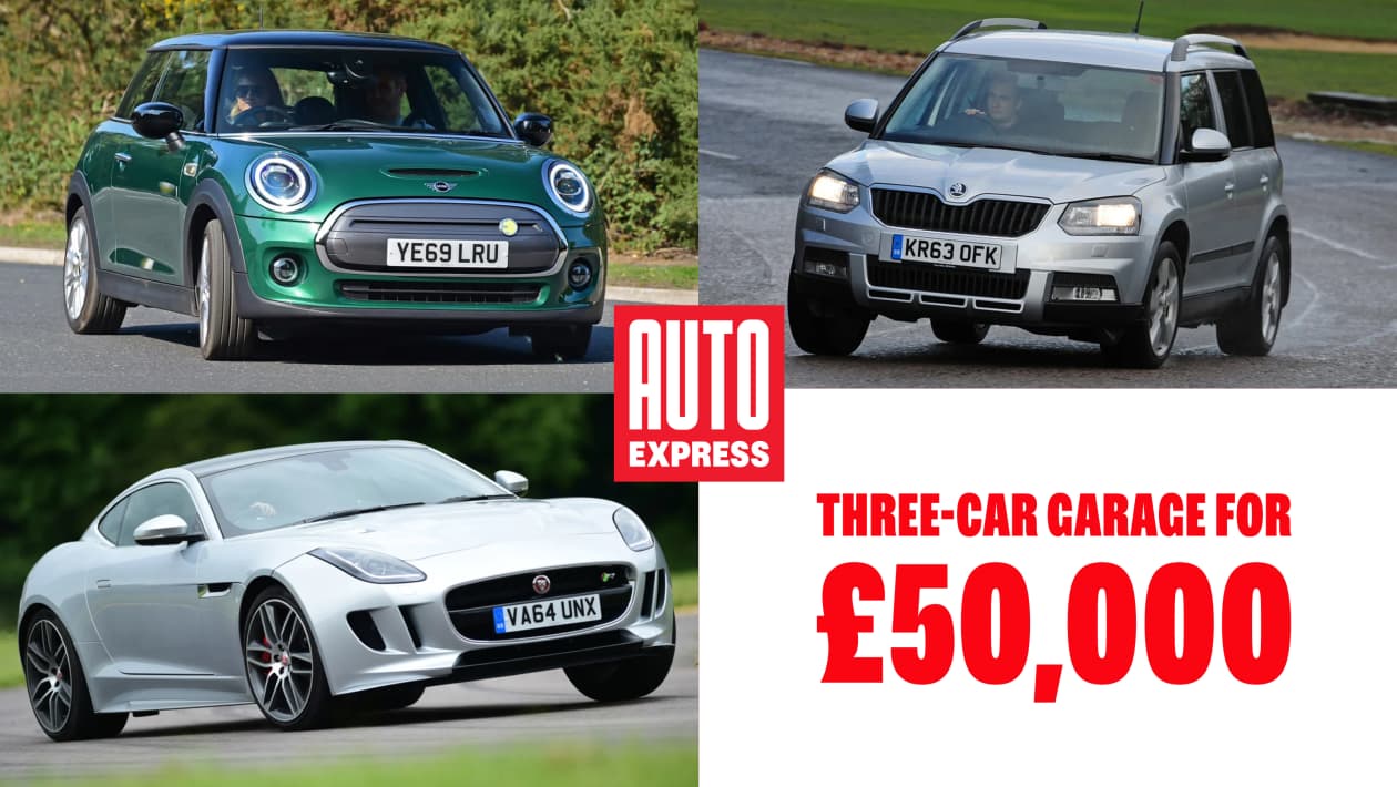 Three-car garage: V8 Jaguar F-Type, MINI Electric and Skoda Yeti for ...