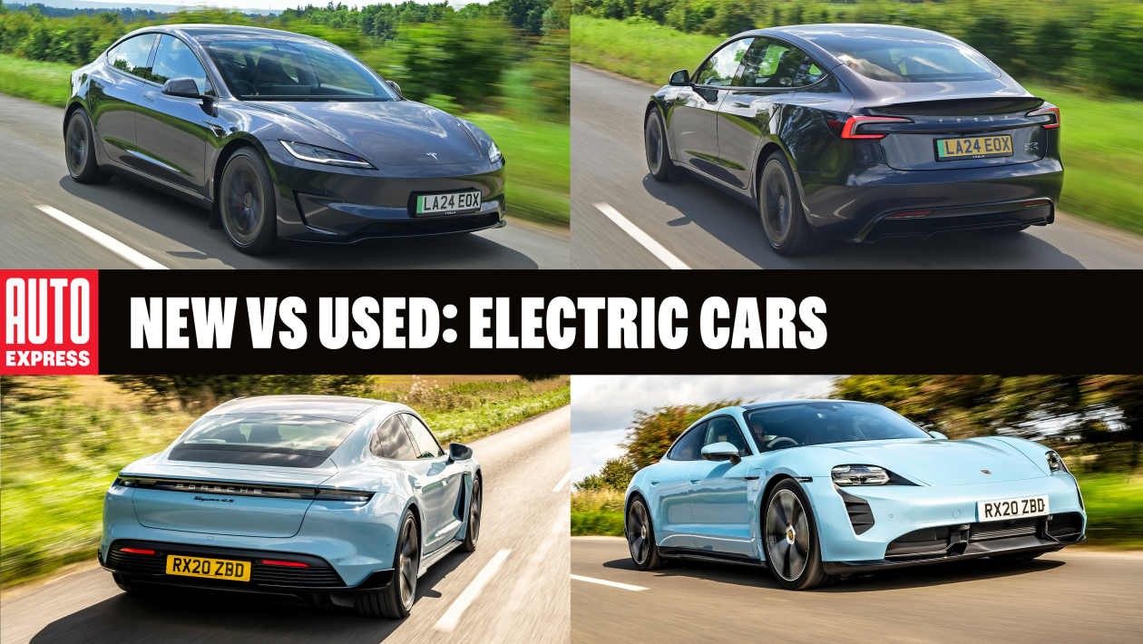 New vs used electric cars: Tesla Model 3 or Porsche Taycan? | Auto Express