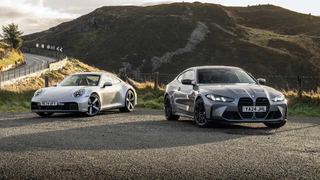 BMW M4 v Porsche 911 – six-cylinder sports coupe titans do battle | evo