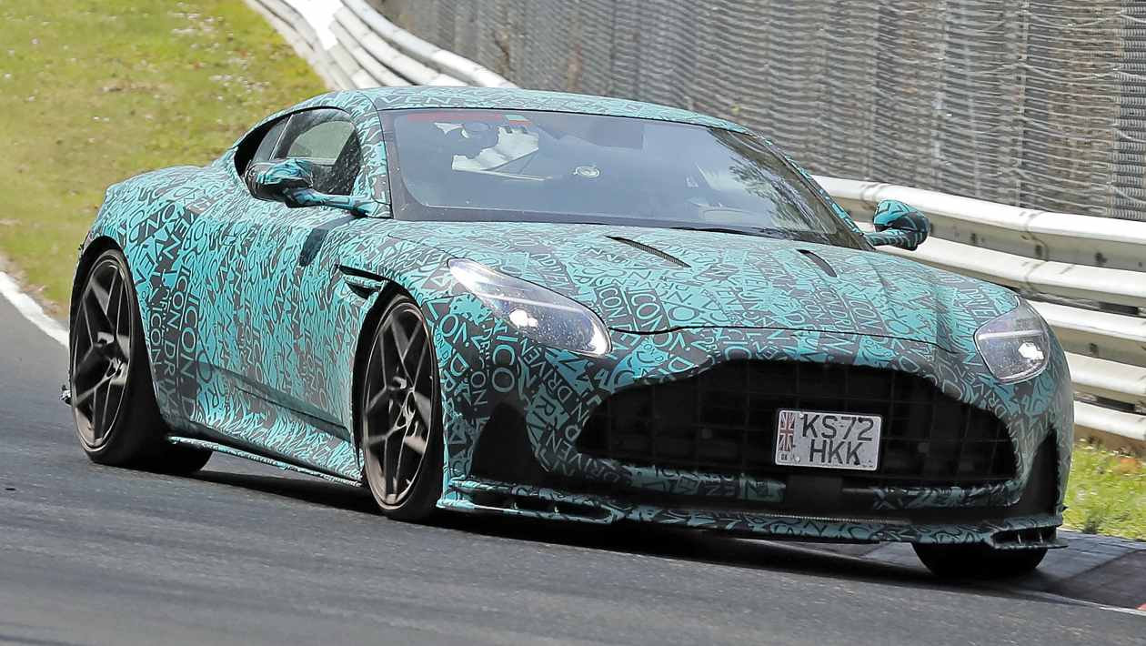 Hotter Aston Martin DB12 spied testing with new bodywork and aero ...
