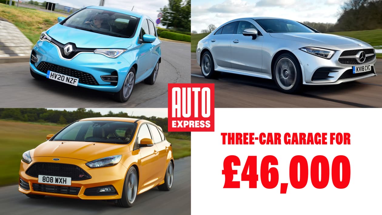 Three-car garage: Mercedes CLS, Ford Focus ST and Renault Zoe for the ...