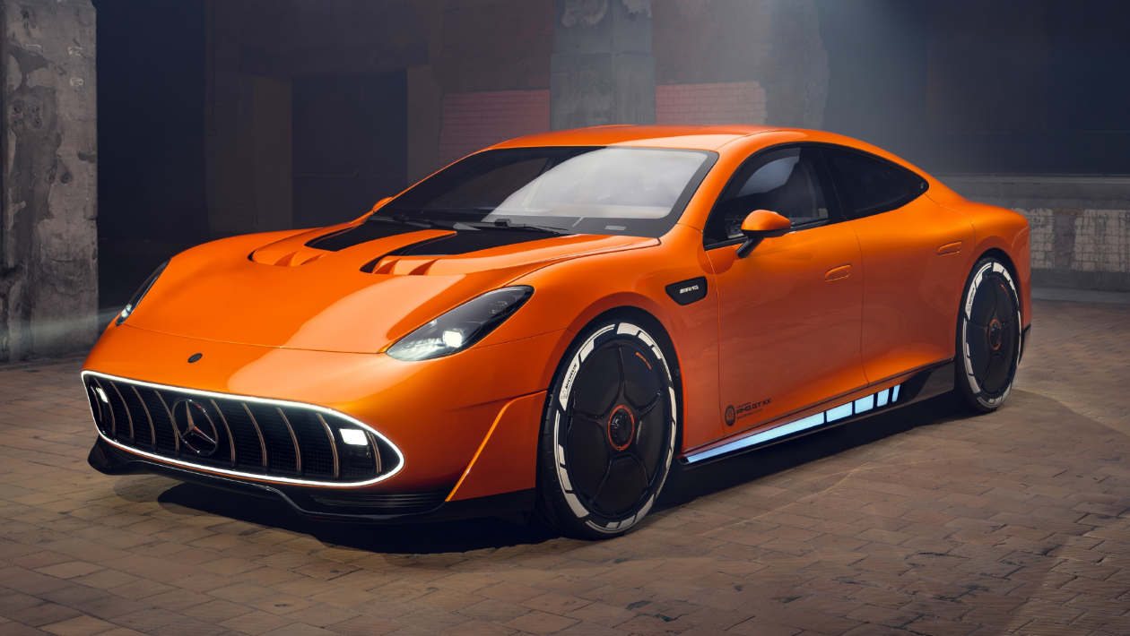 Mercedes Concept AMG GT XX previews a Porsche Taycan rival with a ...