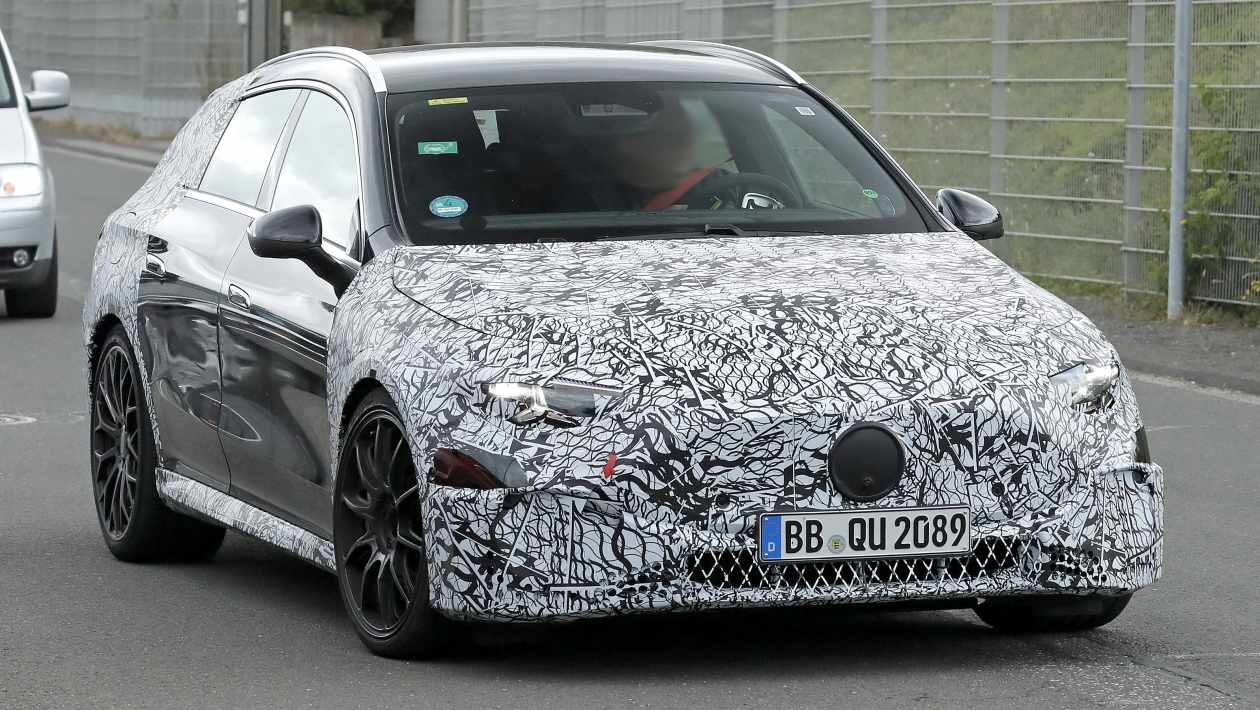 Punchy but practical Mercedes-AMG CLA Shooting Brake EV spotted testing ...