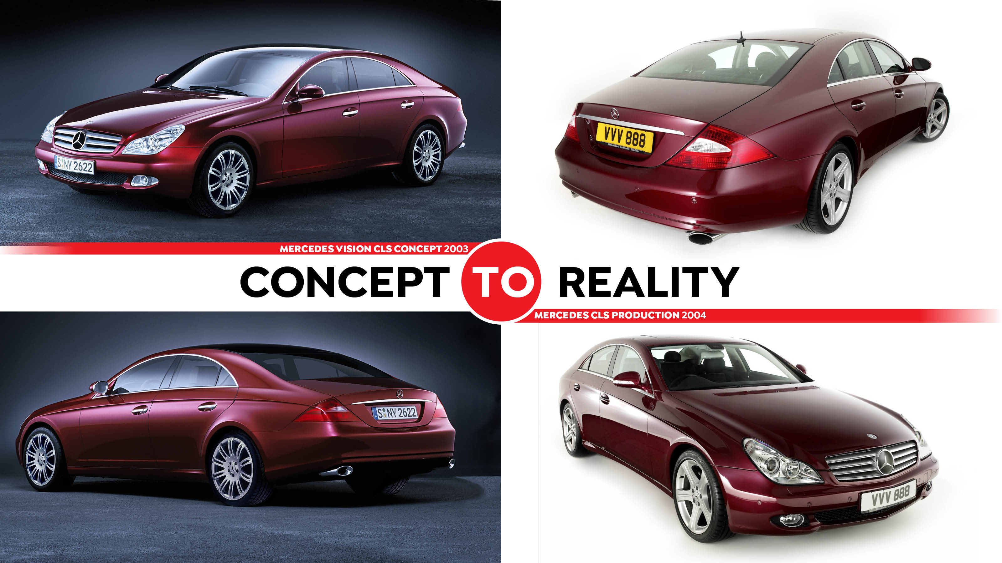 Concept to reality: Mercedes-Benz Vision CLS to Mercedes-Benz CLS ...