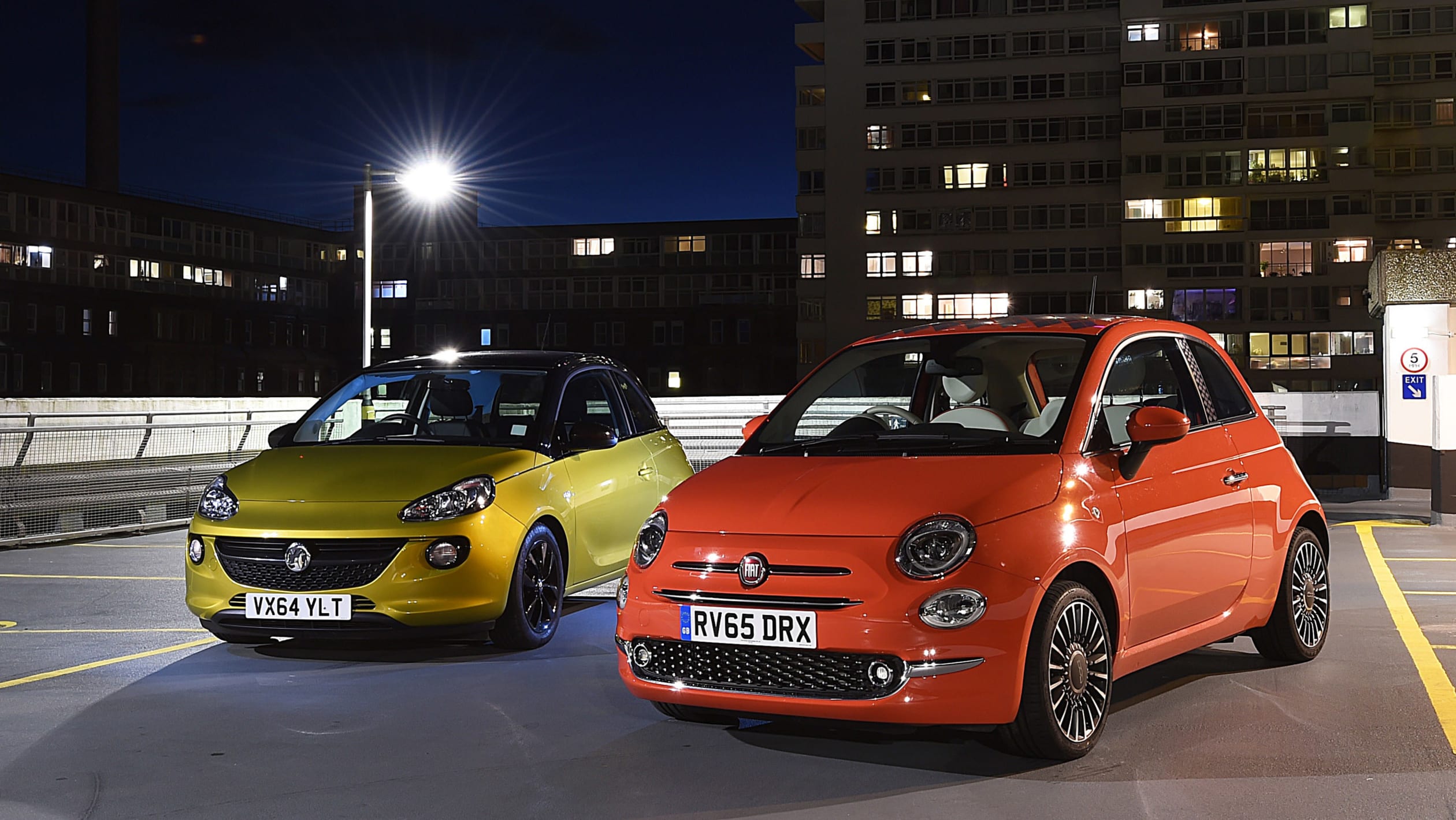 Fiat 500 vs Vauxhall Adam road test - pictures | Auto Express
