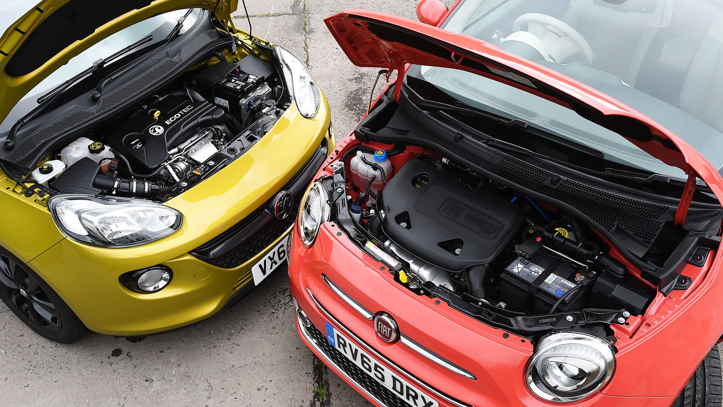 Fiat 500 vs Vauxhall Adam road test - pictures | Auto Express