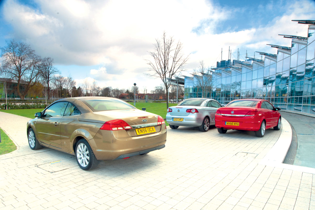 Compare Ford Focus CC with Volkswagen Eos and Vauxhall Astra at ...